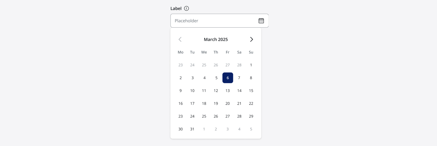 Date picker | AIA Design